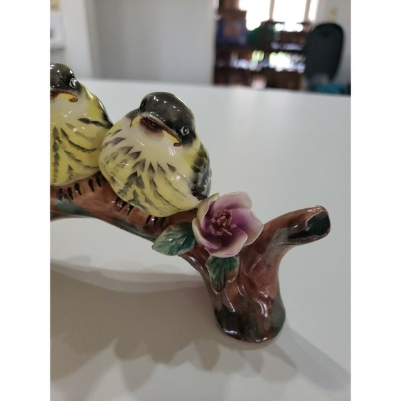 Lefton | Accents | Vintage Lefton 3 Tanager Birds On Branch Figurine ...